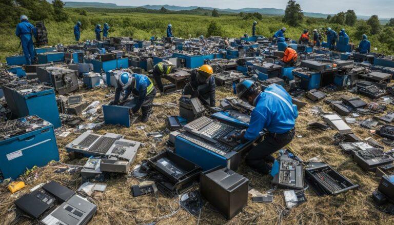 Preparing Old Computers for Safe Recycling.