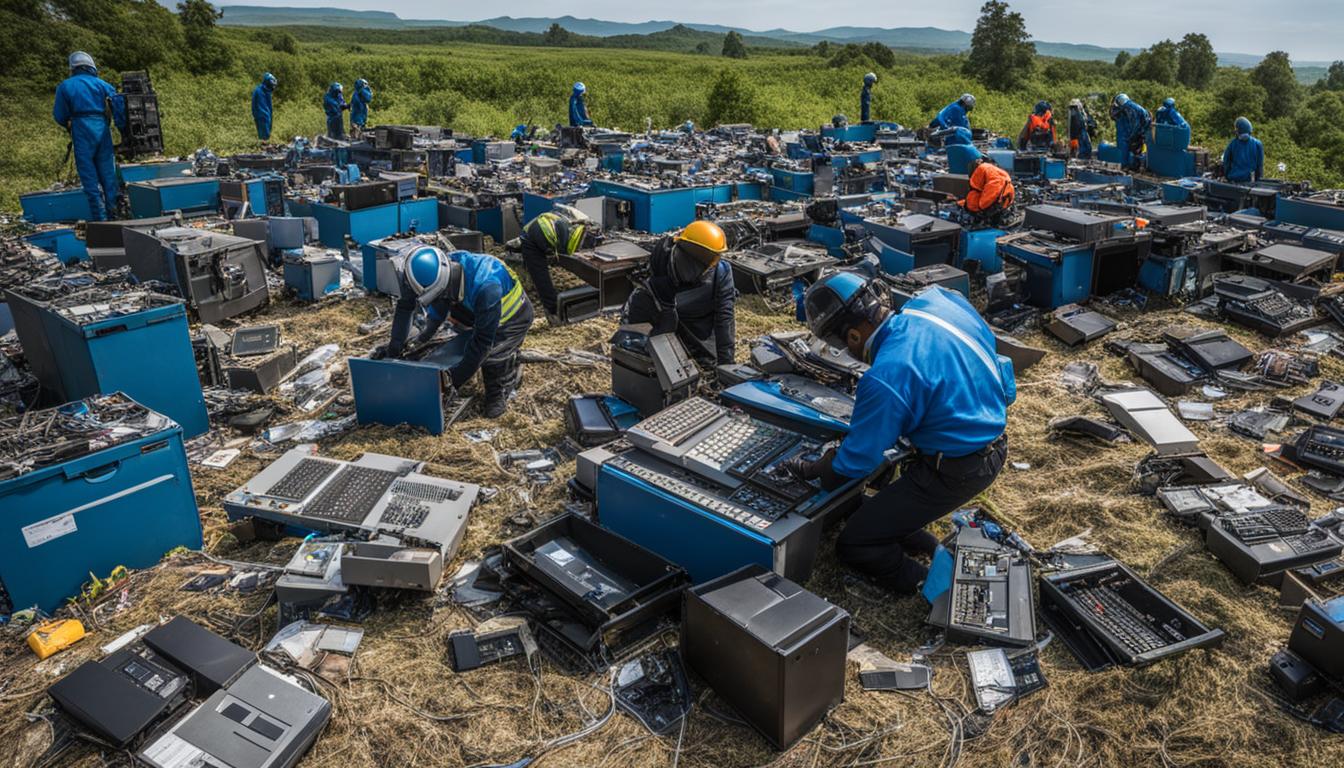 Preparing Old Computers for Safe Recycling.